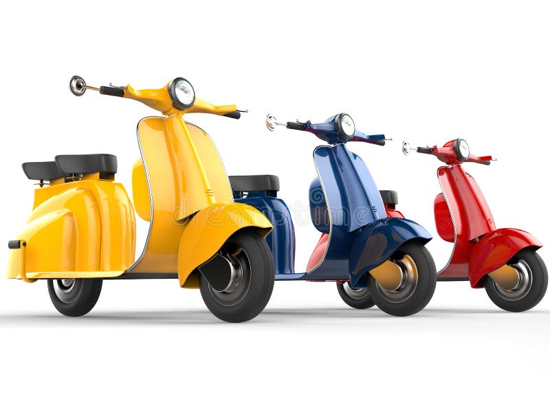 Colorful Mopeds Stock Illustrations – 48 Colorful Mopeds Stock ...