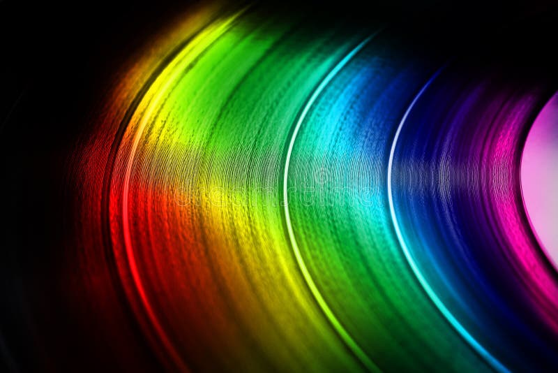 Colorful Vinyl Record Macro Shot Stock Photo - Image of album, lines ...