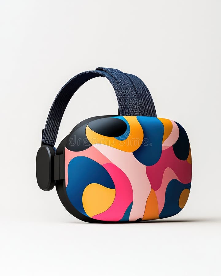 Colorful Virtual Reality Headset with a Modern Design Ideal for Gaming ...