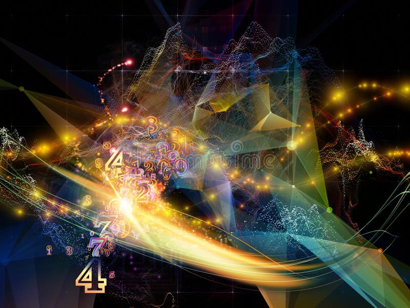 Colorful Virtual World stock illustration. Illustration of movement ...