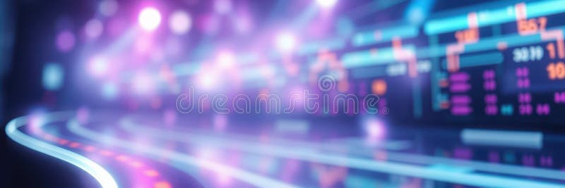 Colorful Visual Display of Digital Information in a Modern Setting ...