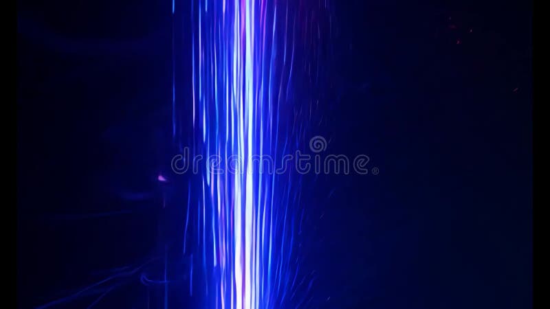 Colorful Visual Display of Light Trails and Sparks in a Dark ...