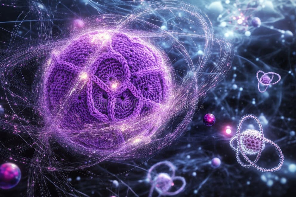 Colorful Visualization of Atomic Structure with Intricate Patterns and ...