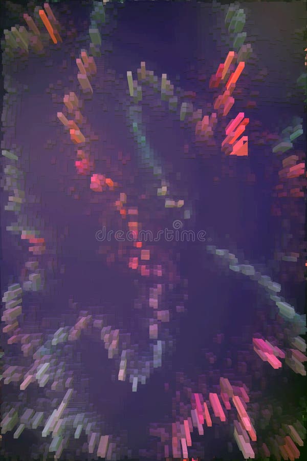 Colorful and Vivid Dynamic Cubes Structure. Stock Illustration ...