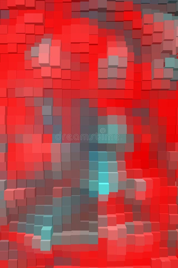 Colorful and Vivid Dynamic Cubes Structure. Stock Illustration ...