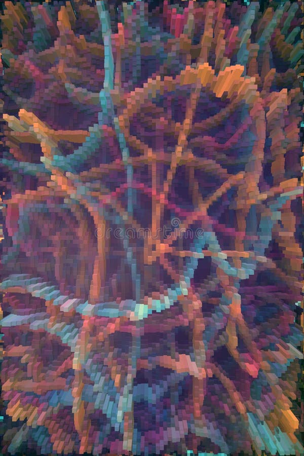 Colorful and Vivid Dynamic Cubes Structure. Stock Illustration ...