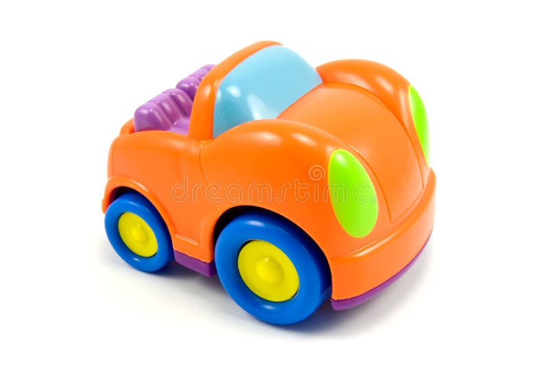 Colorful vivid plastic car stock image. Image of orange - 17887465