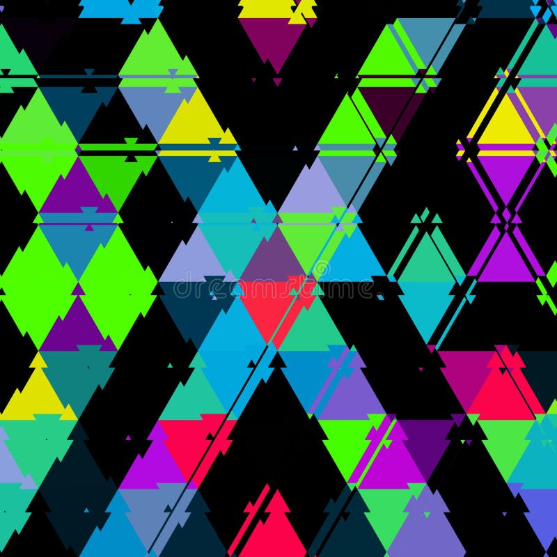 Colorful Vivid Modern Geometric Seamless Pattern Tile. Creativity ...