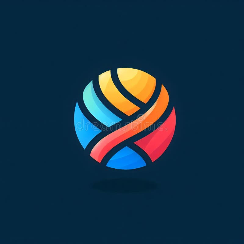 Colorful Volleyball Vector Design Stock Illustration - Illustration of ...