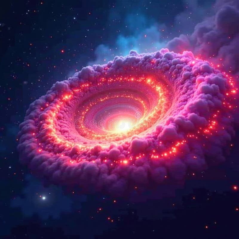 Colorful Vortex of Glowing Dust and Energy Trails, Trail, Vortex ...