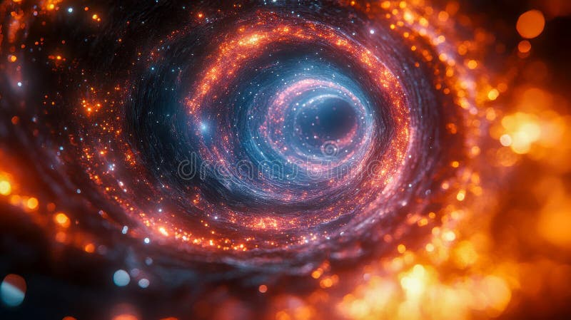 A Colorful Vortex of Glowing Particles, Depicting an Abstract Concept ...