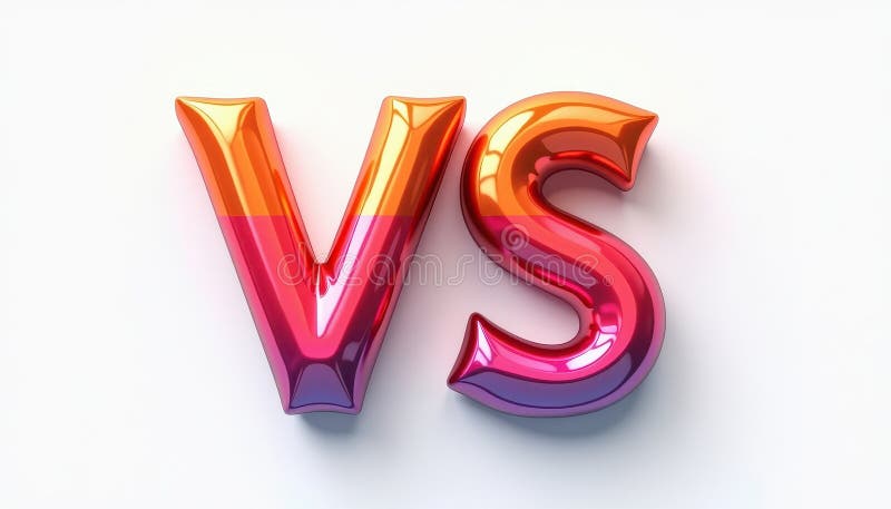 Colorful VS Letters on a White Background. Stock Illustration ...