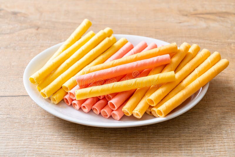 Colorful wafer roll stick stock image. Image of chocolate - 159915495