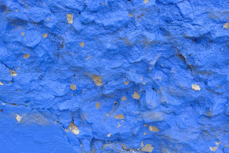 Colorful Wall Background with Damaged Paints of Blue Stock Photo ...