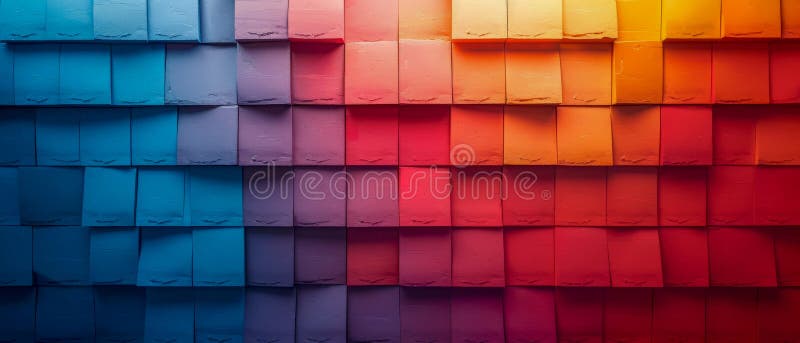 Colorful Wall Background Made of Blocks in Various Shades of Blue, Red ...