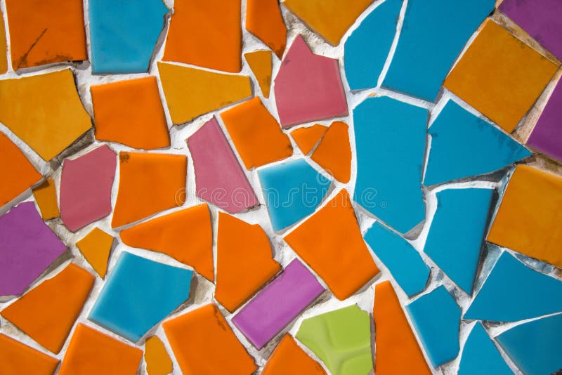 Colorful Wall Ceramic Tile Art Stock Image - Image of element, lines ...