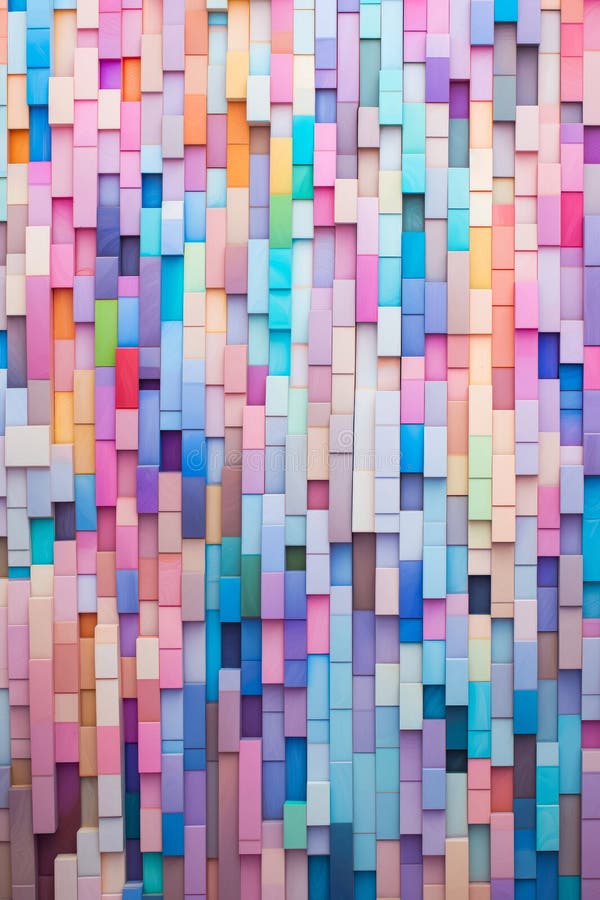 Colorful Wall with Many Different Colored Blocks on it S Sides ...