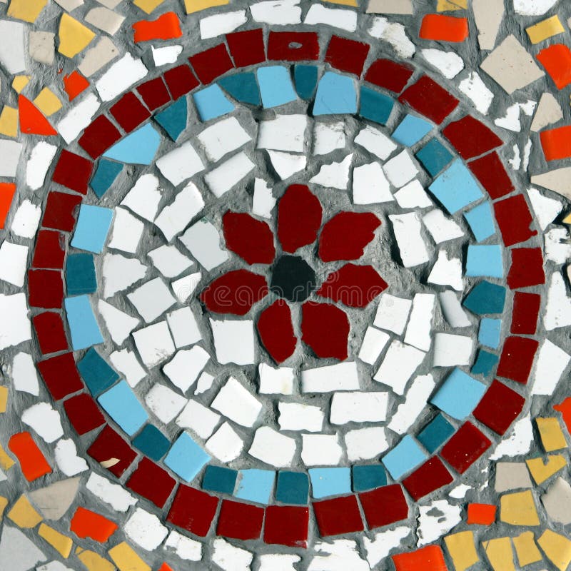 Mosaic circle stock photo. Image of blue, ceramic, wall - 806230