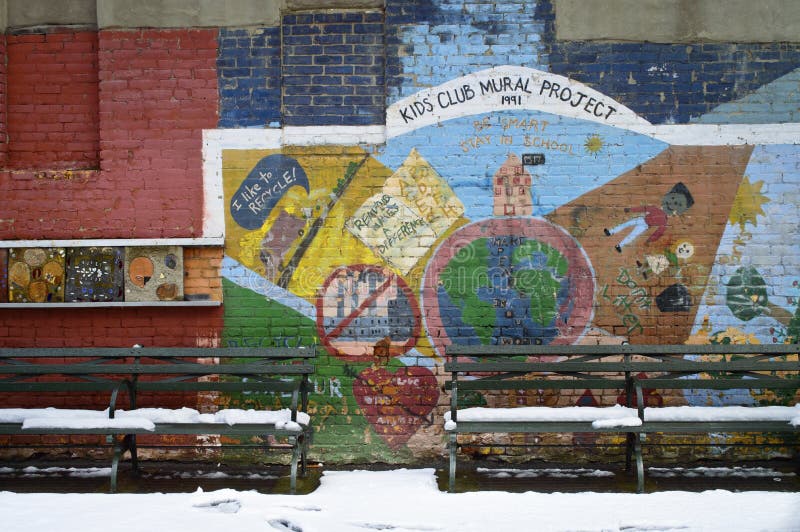 KIds Club Mural Project editorial photo. Image of mural - 29812096