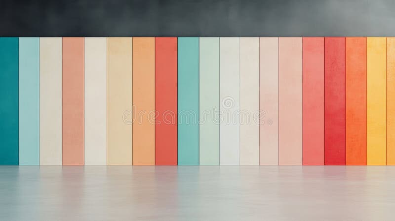 Colorful Wall Panels in a Modern Interior Design Space Showcasing ...