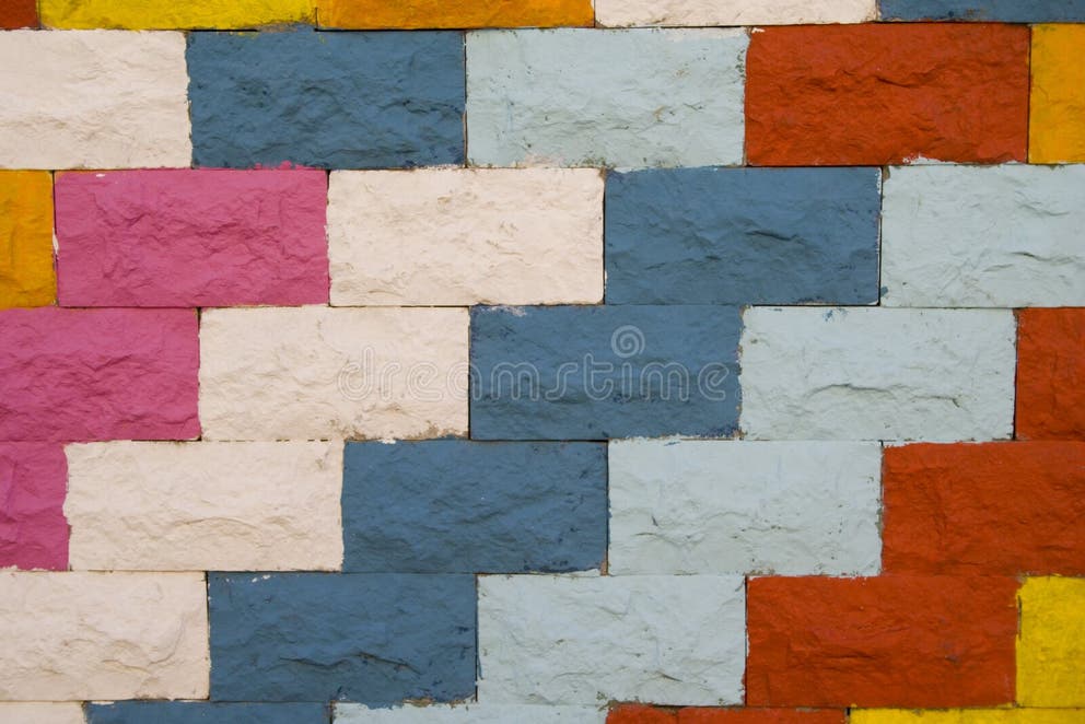 Colorful wall pattern stock image. Image of driveway, effect - 3952987
