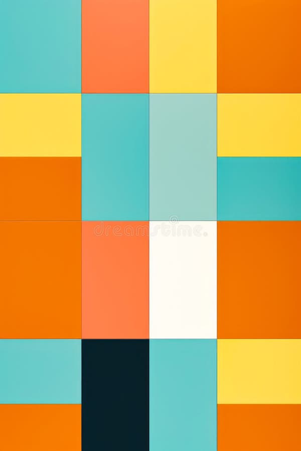 Colorful Wall with Squares and Squares of Different Colors and Sizes ...