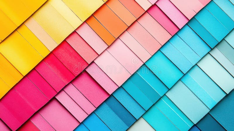 Colorful Wall with Various Strips in Different Colors Creating a ...
