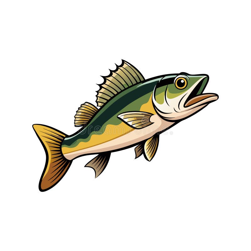 Colorful Walleye Fish Illustration Highlighting Realism Stock ...