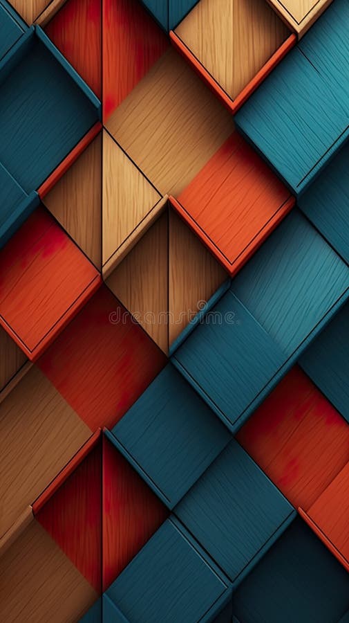 A Colorful Wallpaper with a Pattern of Cubes. Generative AI Image ...