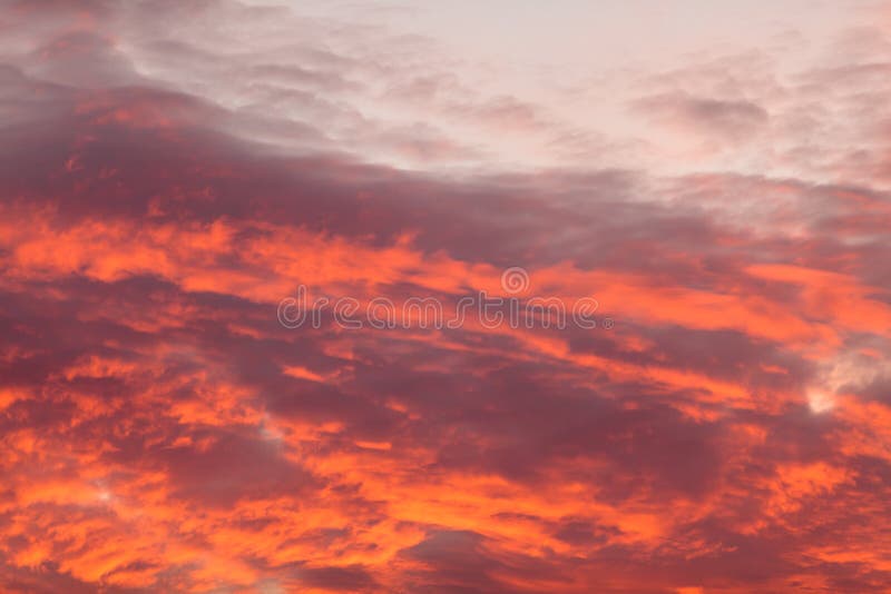 Colorful Warm Clouds on Sky at Sunset Stock Image - Image of dawn ...
