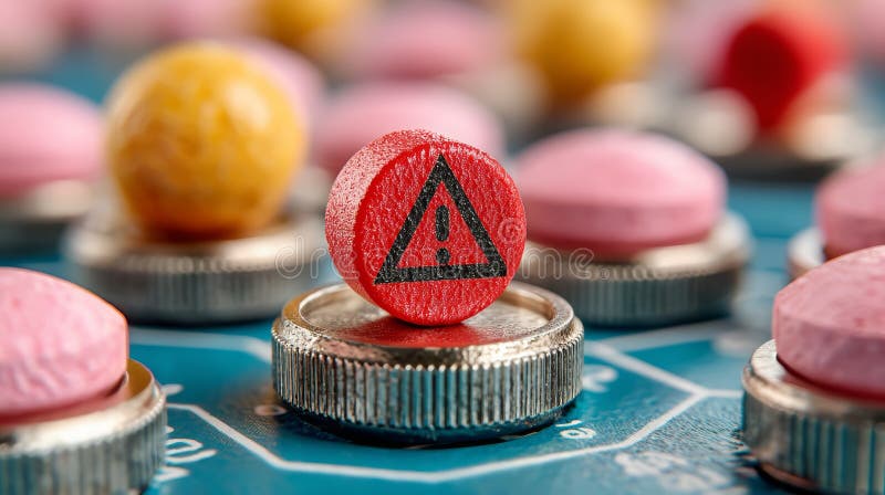 Colorful Warning Symbols on Textured Background Representing Alerts and ...