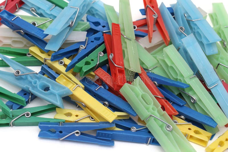 Colorful washing clips stock photo. Image of plastic - 63063120