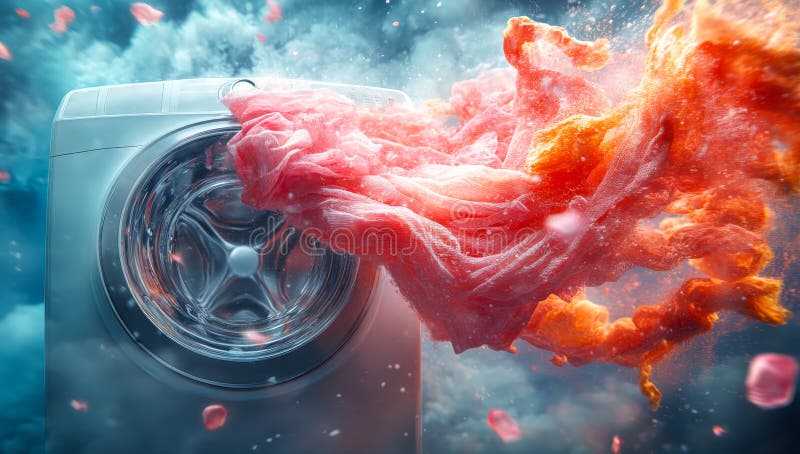 Colorful Washing Machine Spinning Stock Image - Image of vivid ...