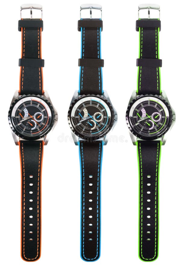 Colorful Set of Plastic Wrist Watches Stock Image - Image of classic ...