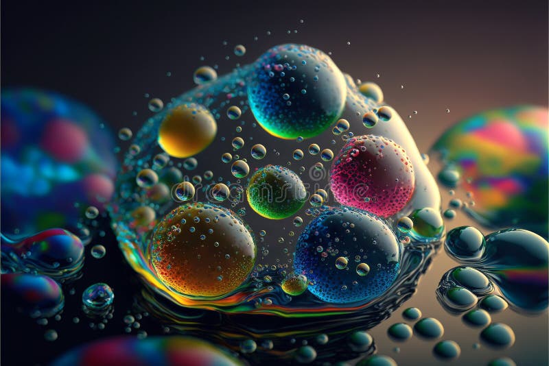Colorful Water Bubbles stock illustration. Illustration of visually ...