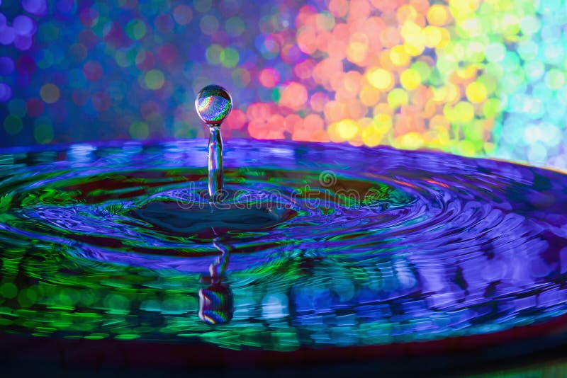 Colorful water drop stock photo. Image of backdrop, close - 15566732