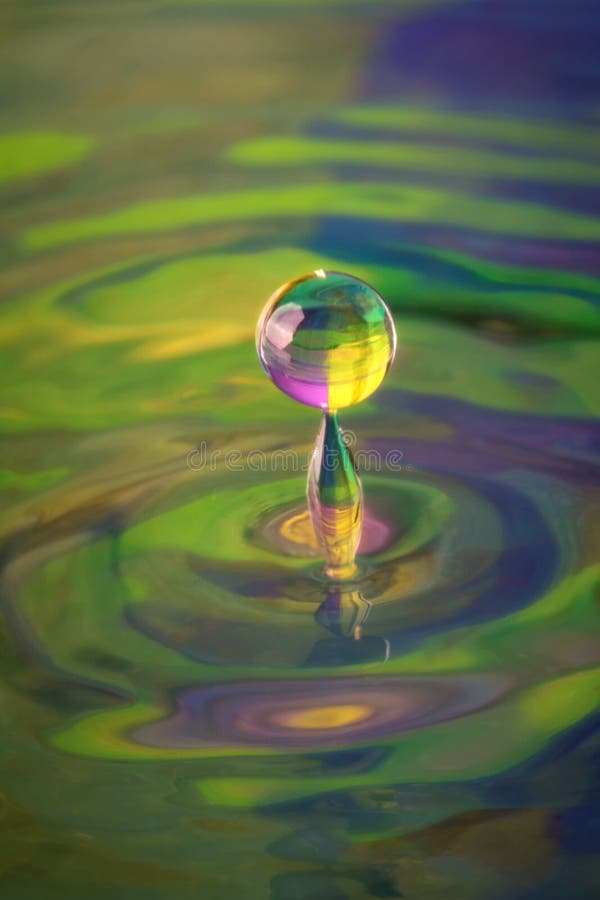 Colorful Water Drop and Splash Stock Photo - Image of blue, liquid ...