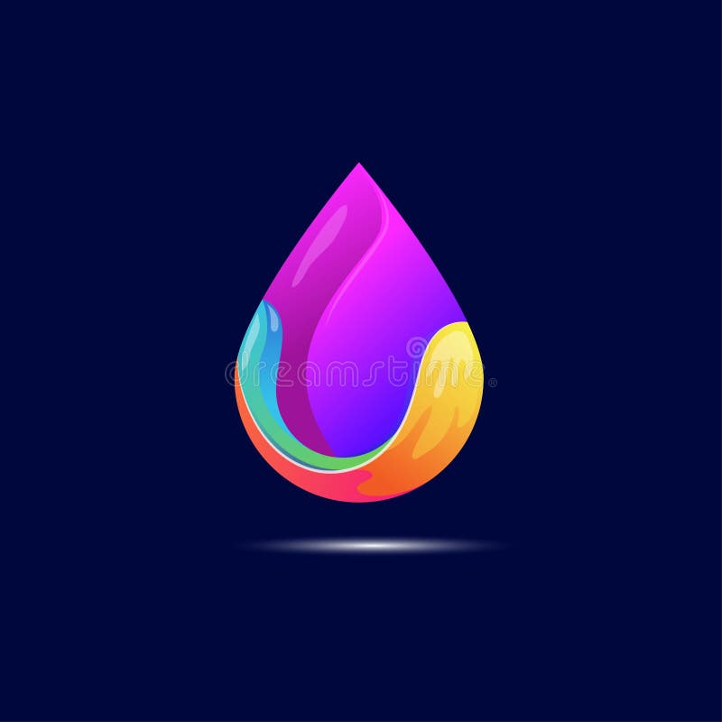 Colorful Water Drop Logo Design Vector Stock Vector - Illustration of ...