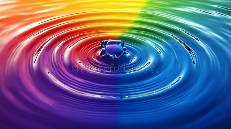 Colorful Water Drop Ripples Abstract Background Stock Illustration ...
