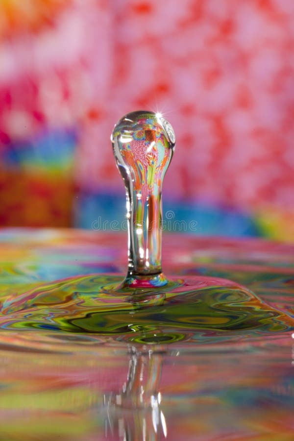 Colorful Water Drop and Splash Stock Photo - Image of blue, liquid ...