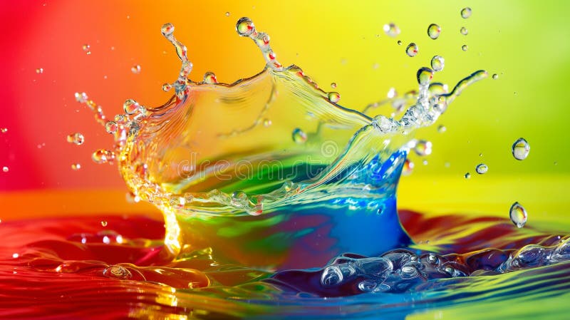 Rainbow Water Drop Splash Rainbow Drops, Color Splash, Colors, Drops,