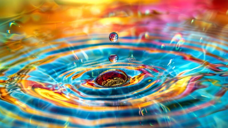 Colorful water drop splash stock image. Image of drop - 312502251