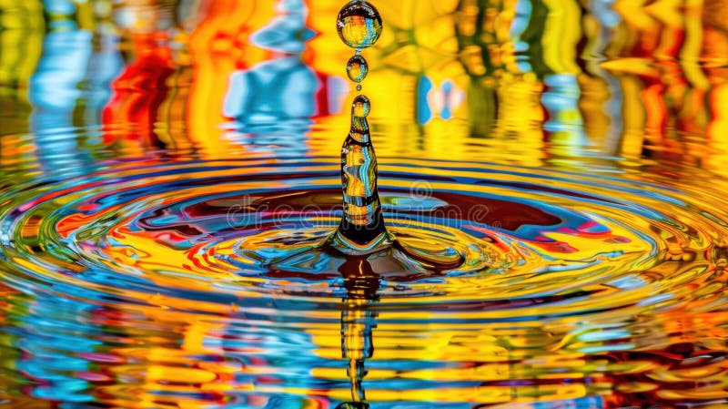 Colorful Water Droplet Splash Stock Illustration - Illustration of ...