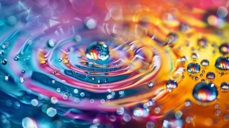 Colorful Water Droplets Create a Mesmerizing Ripple Effect in this ...