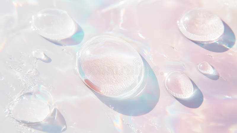 Colorful Water Droplets on Geometric Pastel Backgrounds Stock Photo ...