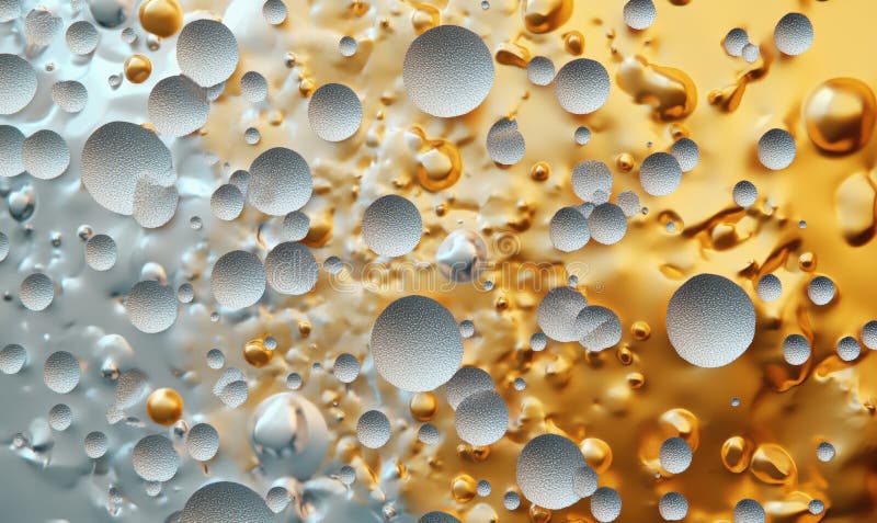 Colorful Water Droplets on Surface, Abstract Background with Bubbles ...