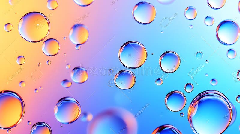 Colorful Water Droplets on a Vibrant Background Stock Photo - Image of ...