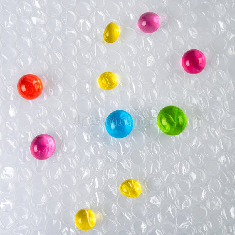 Colorful Water Drops on Bubble Wrap Texture Stock Illustration ...
