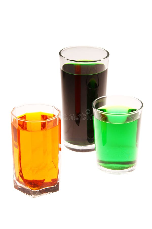 Colorful Water in the Glasses Stock Photo - Image of alcohol ...