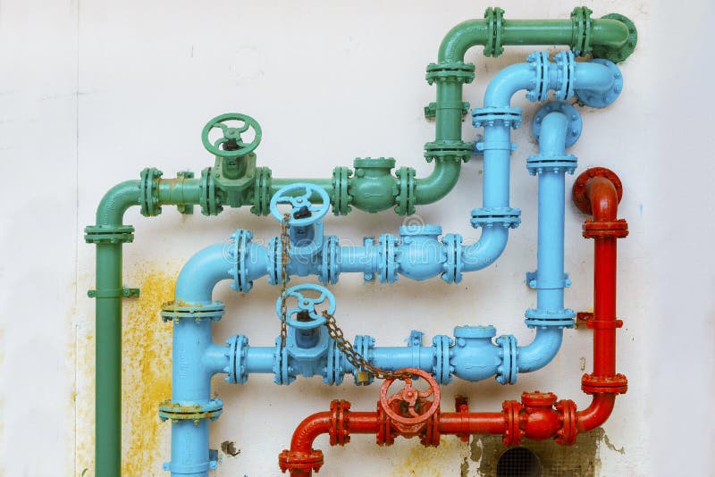 Colorful water pipe stock image. Image of supply, tubing - 136566413